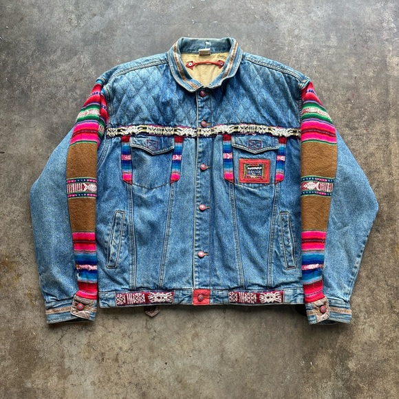 damaged | Jackets & Coats | Vintage Damaged Brand Denim Jacket Size Lxl ...